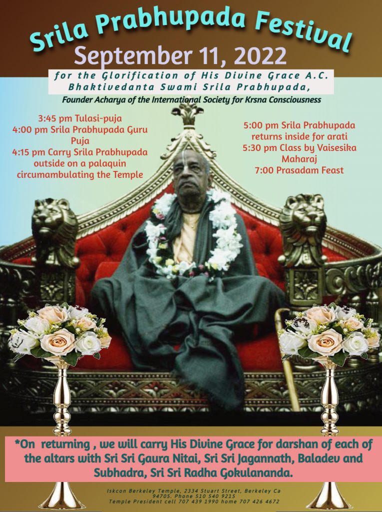 Srila Prabhupāda Festival (2022) - ISKCON Berkeley
